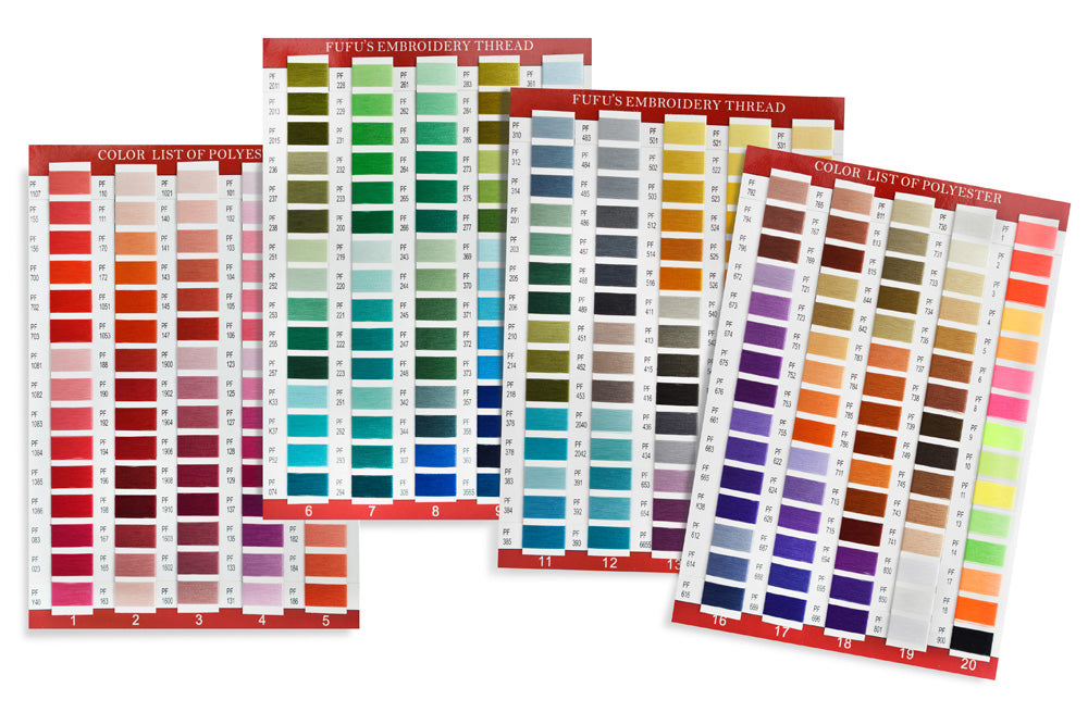 FuFu Polyester Thread Shade Card – YES Store